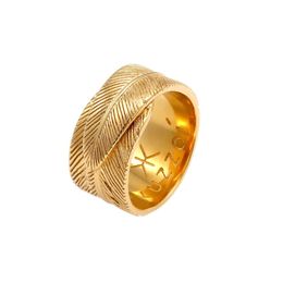 Kuzzoi Ring 'Feder' male Gold size 60