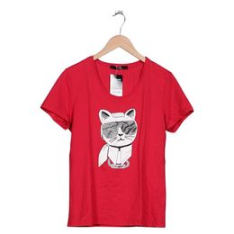 K by KARL LAGERFELD Karl Lagerfeld T-Shirt Damen Gr&ouml;&szlig;e XL Second Hand rot