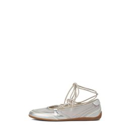 KARL LAGERFELD JEANS Ballerina 'Altia' Damen Gr&ouml;&szlig;e 41 silber Sommerschuhe