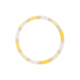 A&C Oslo &ndash; Nordic Design Jewellery Armband 'Enamel Tiles' Damen Gr&ouml;&szlig;e One Size beige / gelb / rosa / wei&szlig;