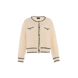 caspio Strickjacke Damen Gr&ouml;&szlig;e XS/S hellbeige / schwarz