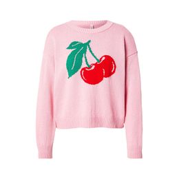 Only Pullover 'ONLElise' Damen Gr&ouml;&szlig;e XL gr&uuml;n / rosa / rot