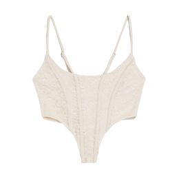 Bershka Top Damen Gr&ouml;&szlig;e M hellbeige