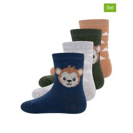 Ewers 4er-Set: Socken in Dunkelblau/ Grau/ Hellbraun - 43% | Gr&ouml;&szlig;e 17/18 | Babysocken-strumpfhosen