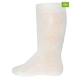 Ewers 2er-Set: Kniestr&uuml;mpfe in Wei&szlig; - 43% | Gr&ouml;&szlig;e 16/17 | Babysocken-strumpfhosen