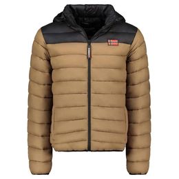 Geographical Norway Steppjacke "Amigoglerc Hood" in Hellbraun/ Schwarz - 56% | Gr&ouml;&szlig;e XL | Herrenjacken