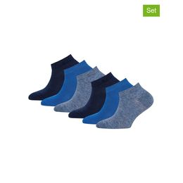 Ewers 6er-Set: Sneakersocken in Blau - 46% | Gr&ouml;&szlig;e 27-30 | Babysocken-strumpfhosen