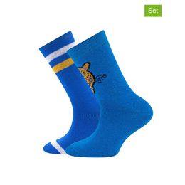 Ewers 2er-Set: Socken "Gepard" in Blau - 42% | Gr&ouml;&szlig;e 39-42 | Babysocken-strumpfhosen