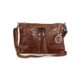 Mia Tomazzi Leder-Umh&auml;ngetasche "Abano" in Braun - (B)23 x (H)16 x (T)2 cm - 74% | Damen-taschen