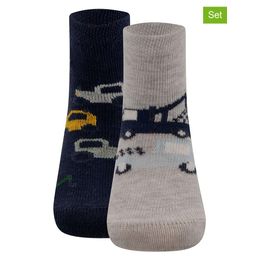 Ewers 2er-Set: Socken in Grau/ Dunkelblau - 21% | Gr&ouml;&szlig;e 16/17 | Babysocken-strumpfhosen
