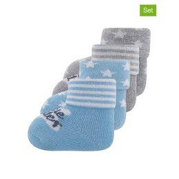 Ewers 4er-Set: Babysocken "Little Wonder" in Grau/ Hellblau - 34% | Babysocken-strumpfhosen