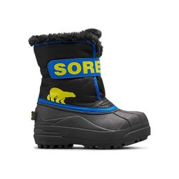 Sorel Winterboots "Snow Commander" in Schwarz/ Blau - 48% | Gr&ouml;&szlig;e 27 | Kinderstiefel
