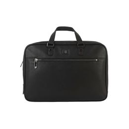CXL by Christian Lacroix Leder-Businesstasche "Charles" in Schwarz - (B)42,5 x (H)39 x (T)9 cm - 75% | Herrentaschen