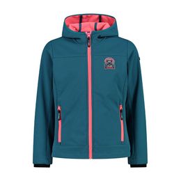 CMP Softshelljacke in Petrol/ Rosa - 51% | Gr&ouml;&szlig;e 116 | Kinder-outdoor-jacken