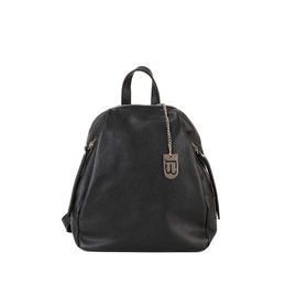 Lucca Baldi Leder-Rucksack "Gambellara" in Schwarz - (B)27 x (H)31 x (T)13 cm - 76% | Damen-taschen