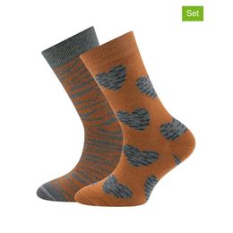 Ewers 2er-Set: Socken in Hellbraun/ Grau - 27% | Gr&ouml;&szlig;e 27-30 | Babysocken-strumpfhosen