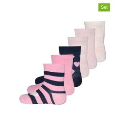 Ewers 6er-Set: Babysocken in Rosa/ Dunkelblau - 43% | Gr&ouml;&szlig;e 17/18 | Babysocken-strumpfhosen