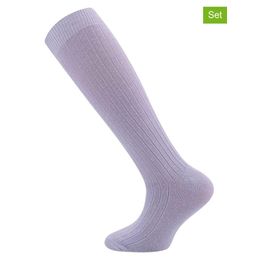 Ewers 2er-Set: Kniestr&uuml;mpfe in Lila/ Rosa - 43% | Gr&ouml;&szlig;e 19-22 | Babysocken-strumpfhosen