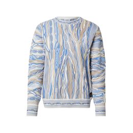 Carlo Colucci Sweater 'Fanti' male size M Camel / Light blue / White