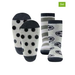 Ewers 2er-Set: ABS-Socken in Grau/ Dunkelblau - 42% | Gr&ouml;&szlig;e 27-30 | Babysocken-strumpfhosen