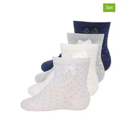 Ewers 4er-Set: Socken in Creme/ Dunkelblau/ Grau - 45% | Gr&ouml;&szlig;e 16/17 | Babysocken-strumpfhosen