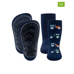Ewers 2er-Set: ABS-Socken "SoftStep" in Dunkelblau - 37% | Gr&ouml;&szlig;e 19/20 | Babysocken-strumpfhosen