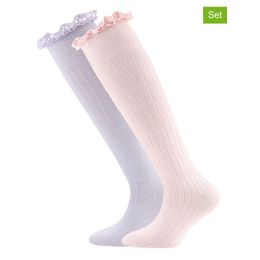 Ewers 2er-Set: Kniestr&uuml;mpfe in Lila/ Rosa - 45% | Gr&ouml;&szlig;e 27-30 | Babysocken-strumpfhosen