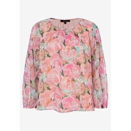 More & More More & More Bluse in Rosa/ Gr&uuml;n/ Creme - 77% | Gr&ouml;&szlig;e 40 | Damen-blusen
