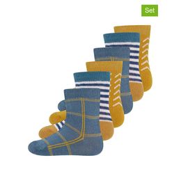 Ewers 6er-Set: Socken in Gelb/ Blau - 49% | Gr&ouml;&szlig;e 18/19 | Babysocken-strumpfhosen