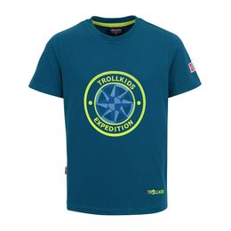 Trollkids Funktionsshirt "Windrose" in Blau - 29% | Gr&ouml;&szlig;e 140 | Kinder-oberteile