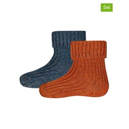 Ewers 2er-Set: Socken in Orange/ Blau - 40% | Gr&ouml;&szlig;e 18/19 | Babysocken-strumpfhosen