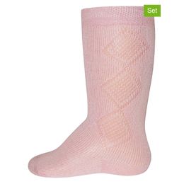 Ewers 2er-Set: Kniestr&uuml;mpfe in Rosa - 43% | Gr&ouml;&szlig;e 18/19 | Babysocken-strumpfhosen