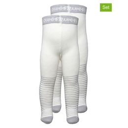 Ewers 2er-Set: Strumpfhosen in Wei&szlig; - 52% | Gr&ouml;&szlig;e 62 | Babysocken-strumpfhosen
