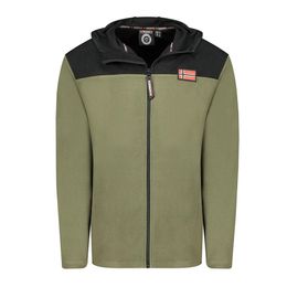 Geographical Norway Fleecejacke "Uniclerc" in Khaki - 48% | Gr&ouml;&szlig;e M | Herren-pullover-sport