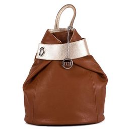 Mia Tomazzi Leder-Rucksack in Hellbraun - (B)28 x (H)35 x (T)13 cm - 78% | Damen-taschen