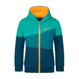 Trollkids Sweatjacke "Alesund" in Hellblau/ Dunkelblau/ Orange - 40% | Gr&ouml;&szlig;e 152 | Kinder-sweatshirts-jacken