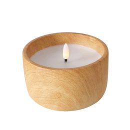 Boltze LED-Kerze "Yuna" in Beige - (H)8 x &Oslash; 12 cm - 40% | Kerzen-vasen