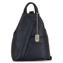 Anna Morellini Leder-Rucksack "Renata" in Dunkelblau- (B)24,5 x (H)30 x (T)7 cm - 78% | Damen-taschen