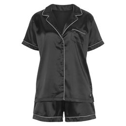 Bruno Banani Pyjama Damen Gr&ouml;&szlig;e XXXL hellgrau / schwarz Winterkleid