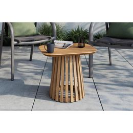 Ambia Garden Loungetisch, Akazie, Holz, Akazie, Schichtholz, rechteckig, Rundrohr, 50x40x42 cm, Loungem&ouml;bel, Loungetische