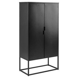 Mid.you Hochschrank, Schwarz, Metall, 80x150x40 cm, Badezimmer, Badezimmerschr&auml;nke, Hochschr&auml;nke