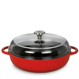 K&uuml;chenprofi K&uuml;chenprofi Bratpfanne Provence, Rot, Metall, 3.9 L, 7.5 cm, antihaftbeschichtet, Kochen, Pfannen, Bratpfannen