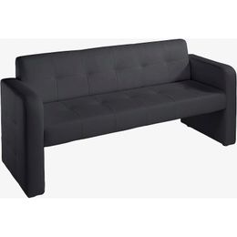 exxpo - sofa fashion Sitzbank &raquo;Barista K&uuml;chensofa, kompakte Stellma&szlig;e, Sitzh&ouml;he 49cm&laquo; mit R&uuml;ckenlehne schwarz Carabu (50%Polyester, 35%Polyacryl, 15%