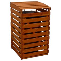 Promadino M&uuml;lltonnenbox f&uuml;r 1x240 l aus Holz, BxTxH: 67x90x122 cm braun Holzwerkstoff