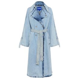 Hugo Blue Damen HUGO Blue Trenchcoat &raquo;Garena&laquo; Denim in Maxi-L&auml;nge M (38)