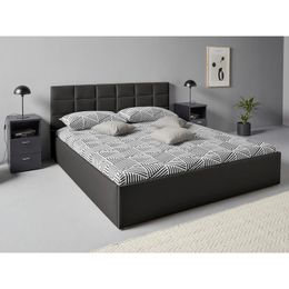 Westfalia Schlafkomfort Polsterbett inkl. Bettkasten bei Ausf&uuml;hrung mit Matratze, in 2 H&ouml;hen schwarz Liegefl&auml;che L&auml;nge B: 200cm x 180cm, Kunstleder Standardh&ouml;he, H&ouml;he 