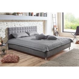 Westfalia Schlafkomfort Polsterbett in diversen Ausf&uuml;hrungen grau Bezug Bett: Microfaser (100% Polyester);Bonnell-Federkernmatratze: 51% Polypropylen, 39% Polyester und 10% 