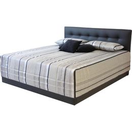 Westfalia Schlafkomfort Polsterbett &raquo;Ravenna&laquo; inkl. Bettkasten bei Ausf&uuml;hrung mit Matratze schwarz Bezug Bett: Kunstleder;Bonnell-Federkernmatratze: Frottee (100% Polyester);