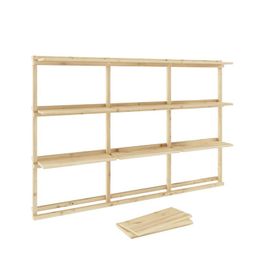 Karup Design Wandregal &raquo;Groove Shelving Big, Wandregal, Aufbewahrung, Deko, Platzsparend&laquo; (BxTxH ca: 192x25,5x127), inkl. 12 Abnehmbare Regalb&ouml;den aus FSC -