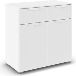 Rauch Kombikommode &raquo;Sideboard Schubladenkommode COSTA mit farblich passenden Metallgriffen&laquo; in 2 Griff-Farben, Breite 80 cm, mit 2 Schubladen und 1 